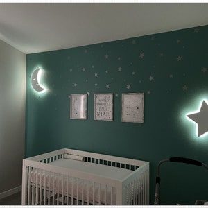 Set of 3 Baby Night Light, Cloud Lamp, Moon Lamp, Star Lamp. Nursery ...