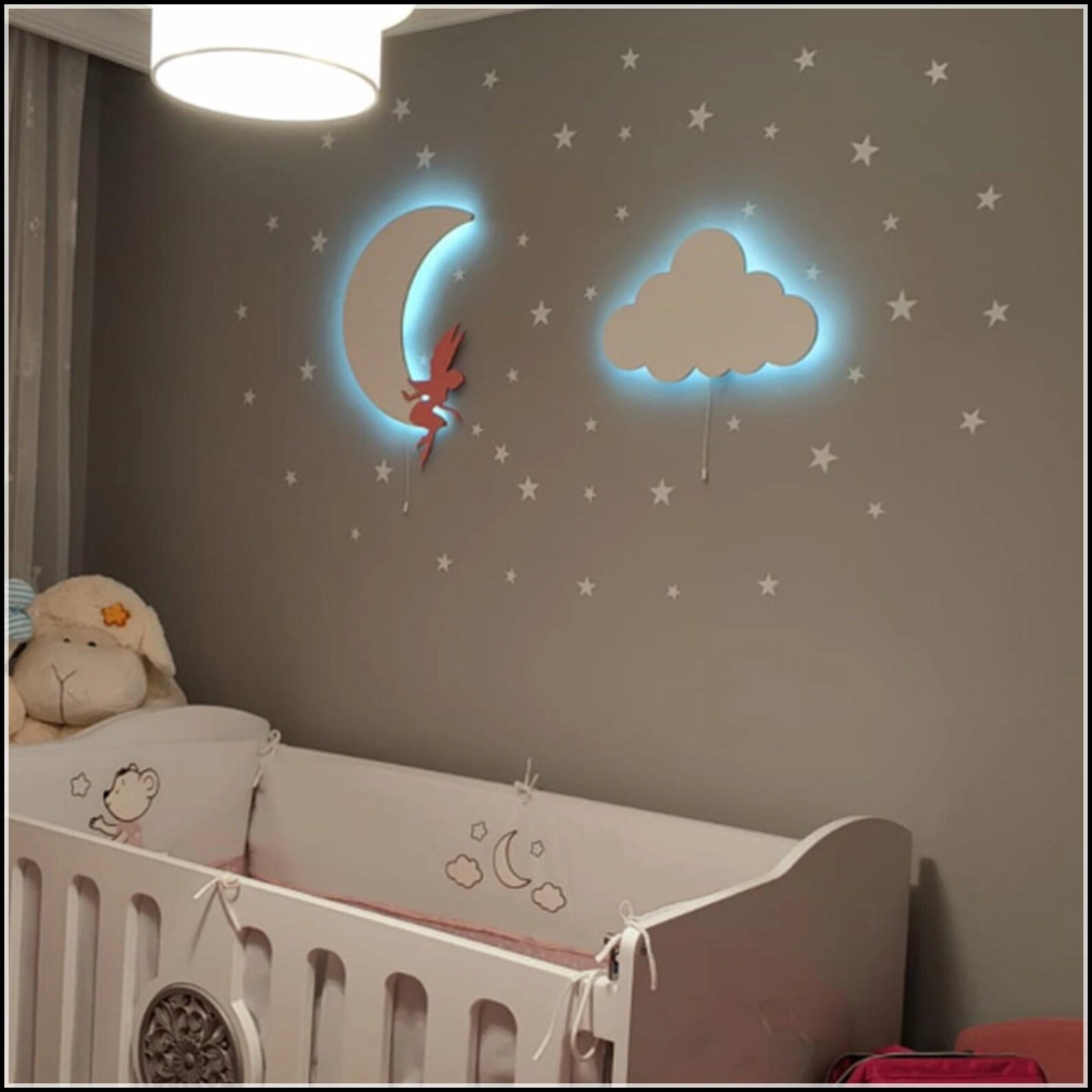 Set of 2; Fairy Lamp and Cloud Lamp, Baby Night Light, Fairy Night ...