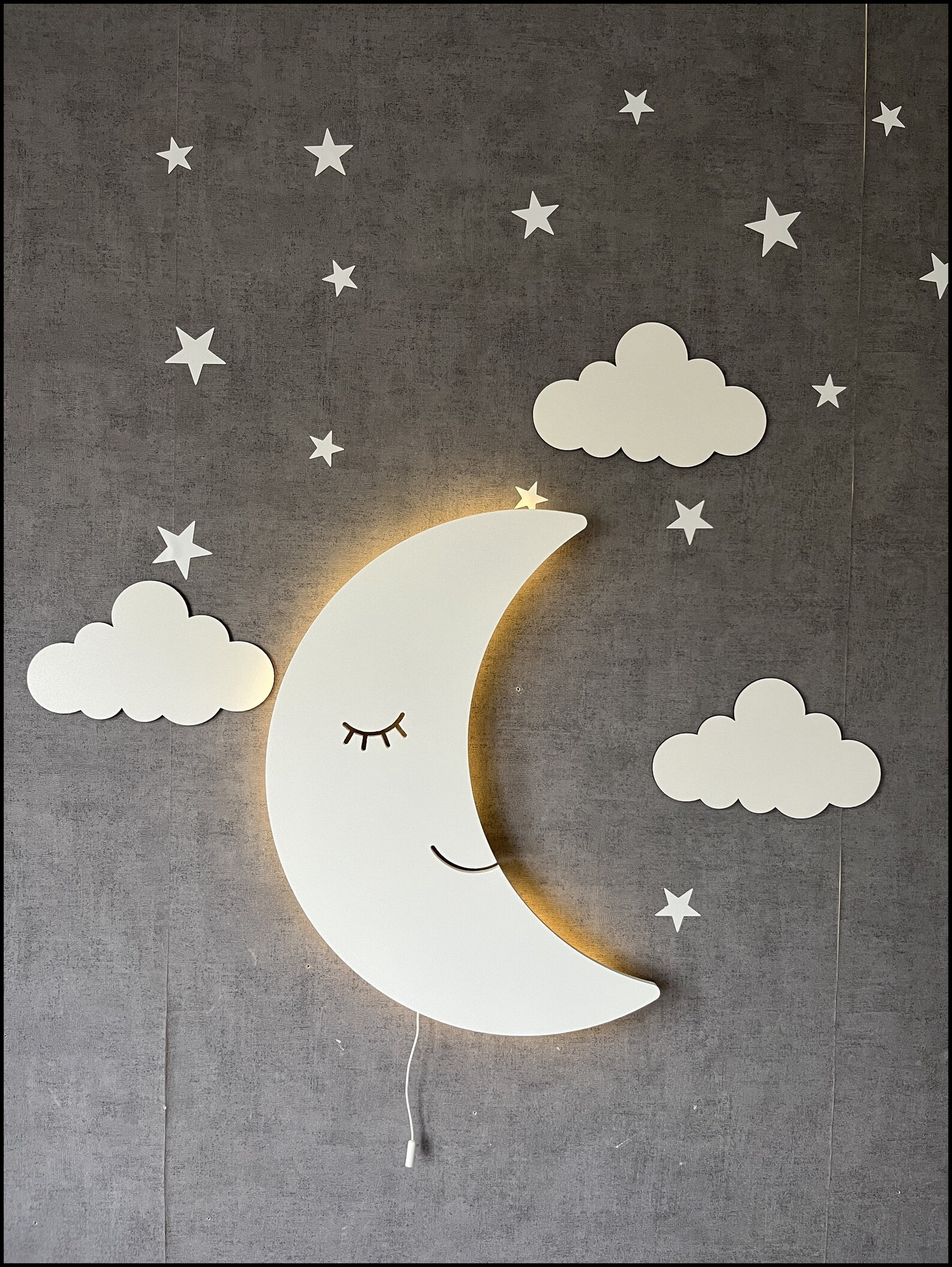 Moon Lamp, Kids Night Light, Moon Light, Baby Girl Gift, Nursery Wall ...