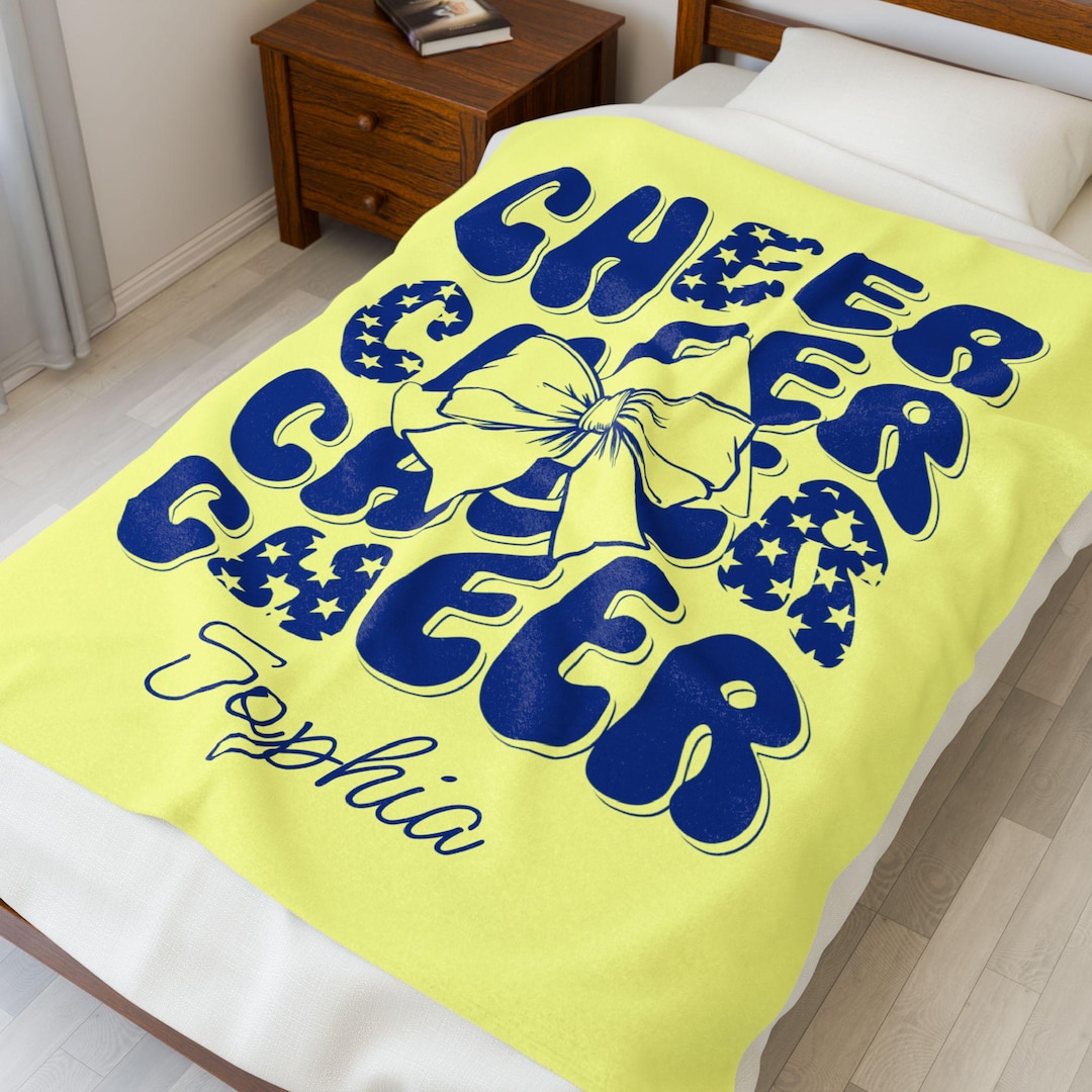 Custom Cheerleader Blanket | Personalized Cheer Gift With Name | Soft ...