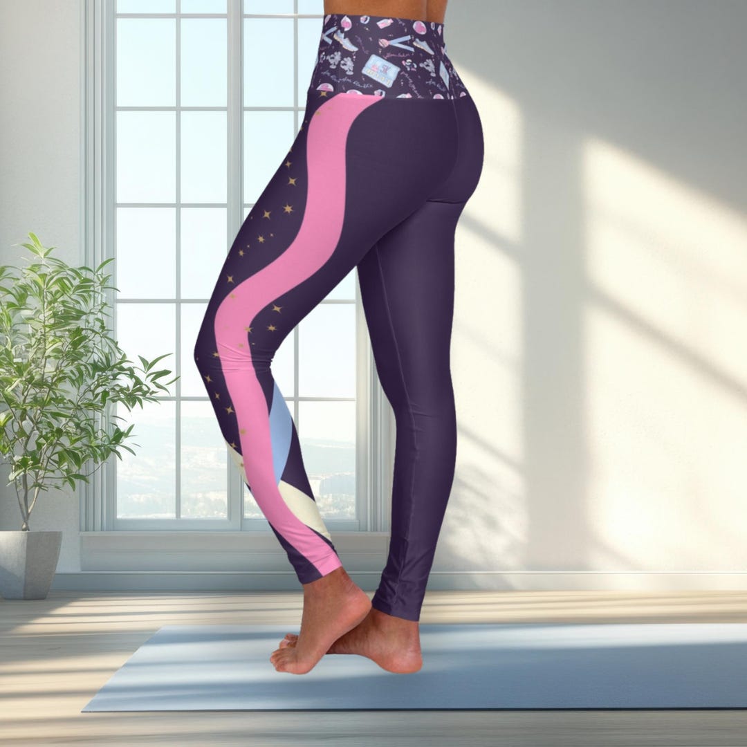 Rundisney Inspired Running Leggings for Women, High Waisted Athletic ...