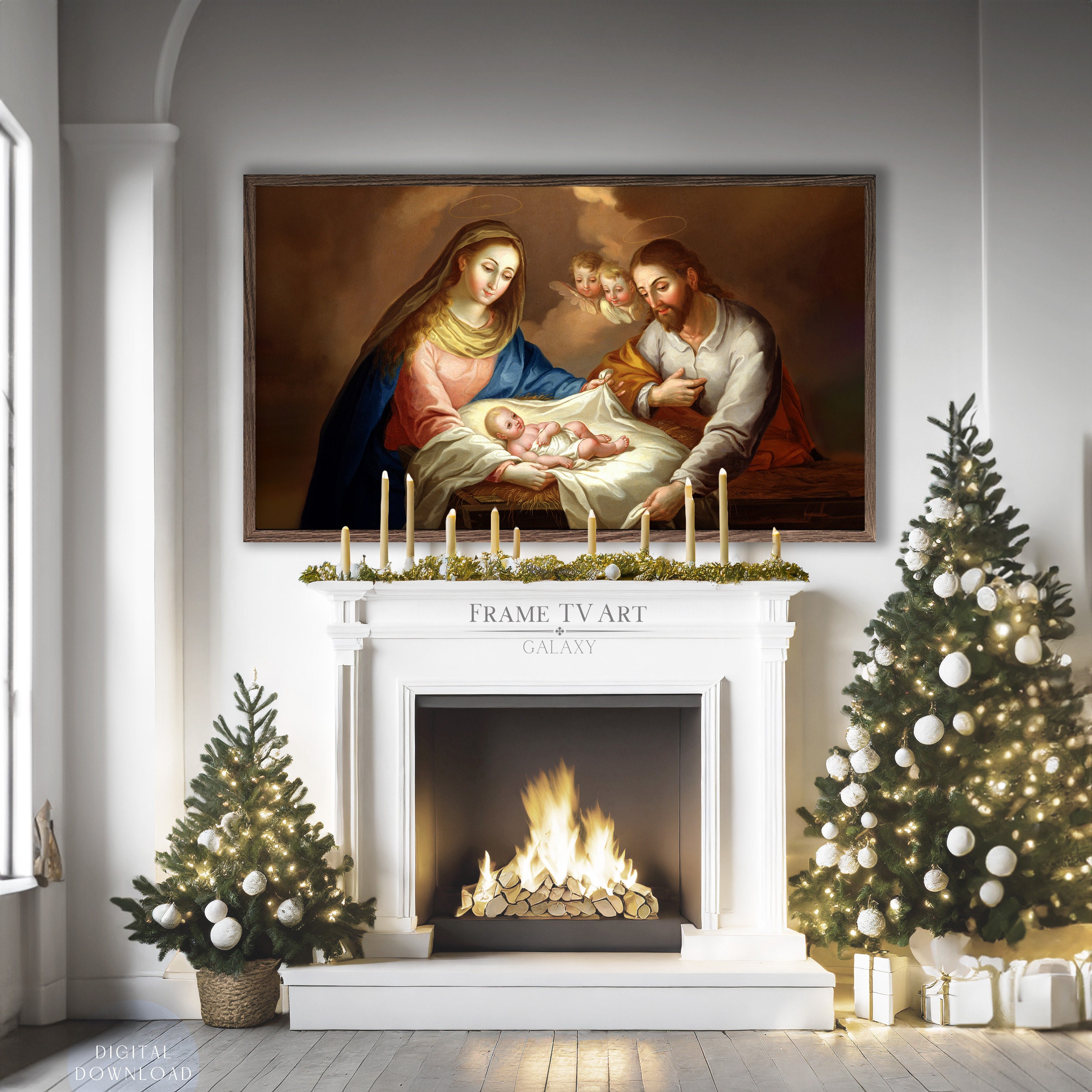 Nativity Frame TV Art, Samsung Frame TV Art Christian Christmas Decor ...