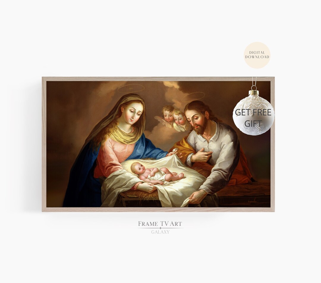 Nativity Frame TV Art, Samsung Frame TV Art Christian Christmas Decor ...