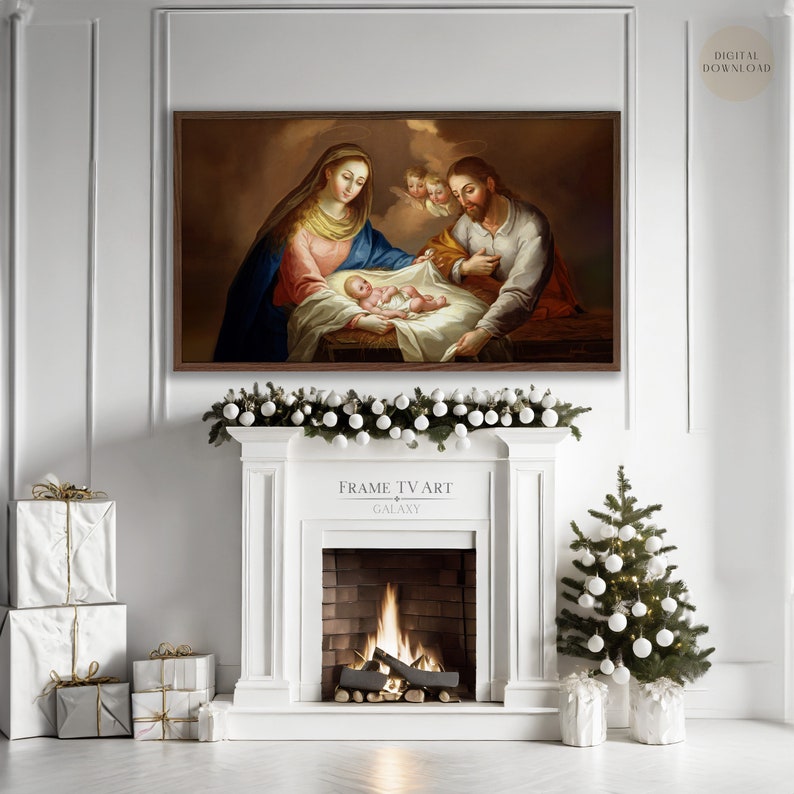 Nativity Frame TV Art, Samsung Frame TV Art Christian Christmas Decor ...