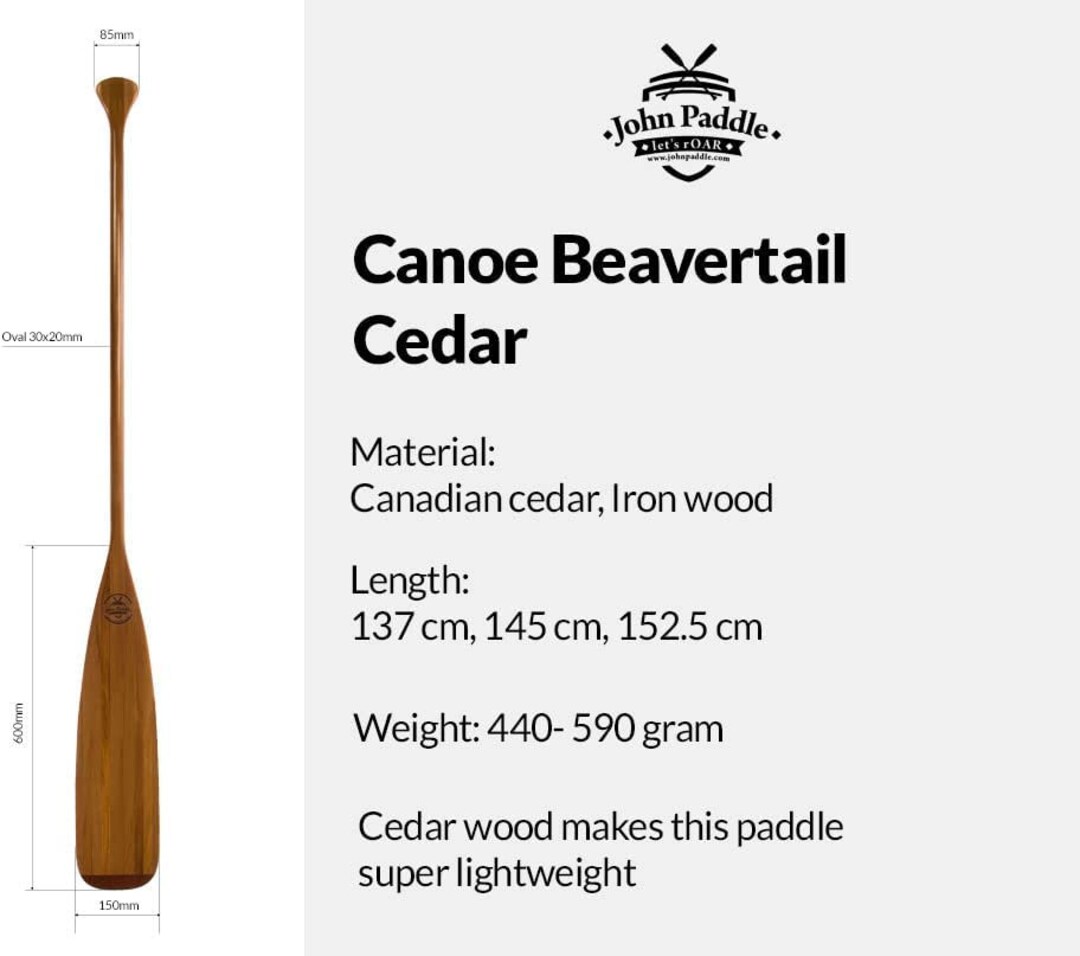 Canoe Paddle / Canoe Type: Beaver Tail / Beavertail Paddle Made of ...