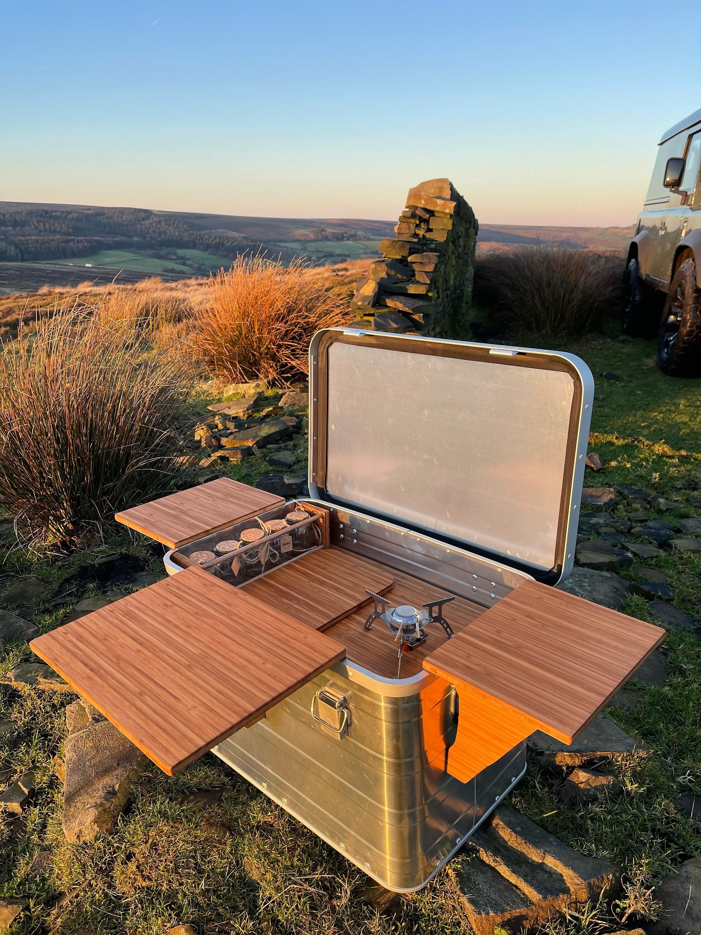 Portable Chuck Box Camping Kitchen (with Gas Stove) - Etsy UK