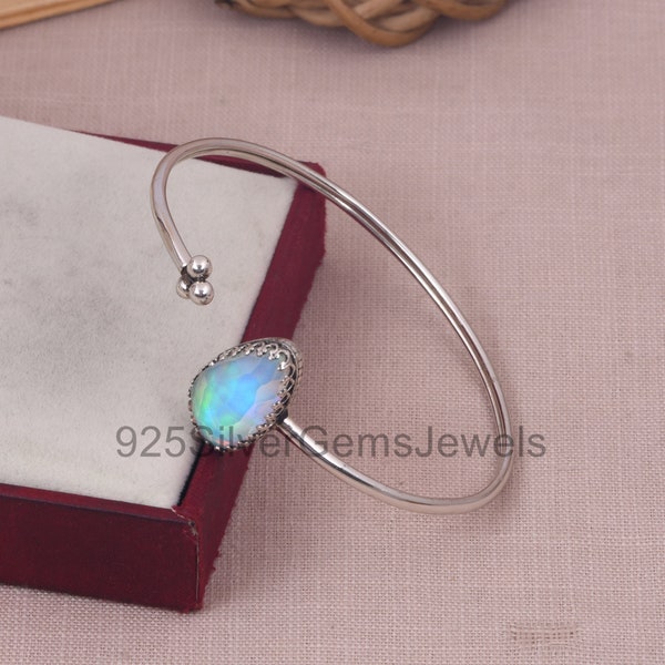 Sterling Silver Opal Bracelets for Women - Etsy