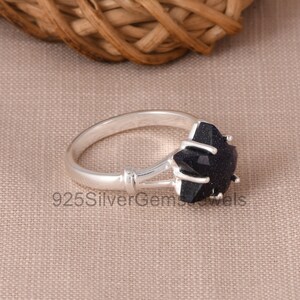 Antique Blue Sunstone Star Ring, 925 Sterling Silver Ring, Handmade ...