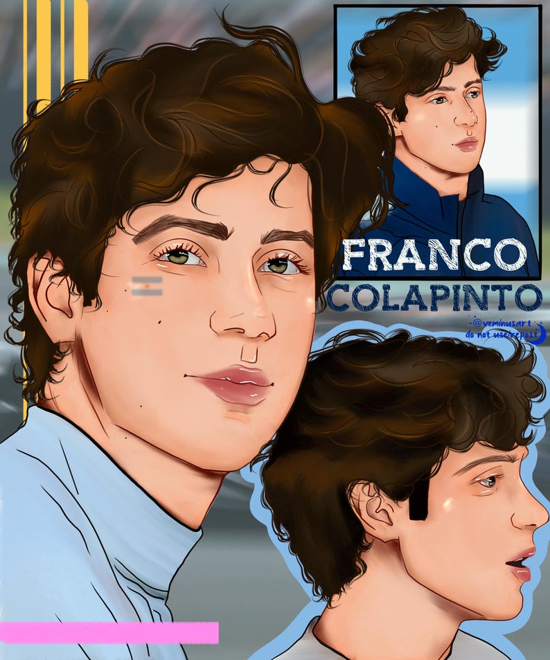 Franco Colapinto Fanart by Veminusart; Digital Product - Etsy