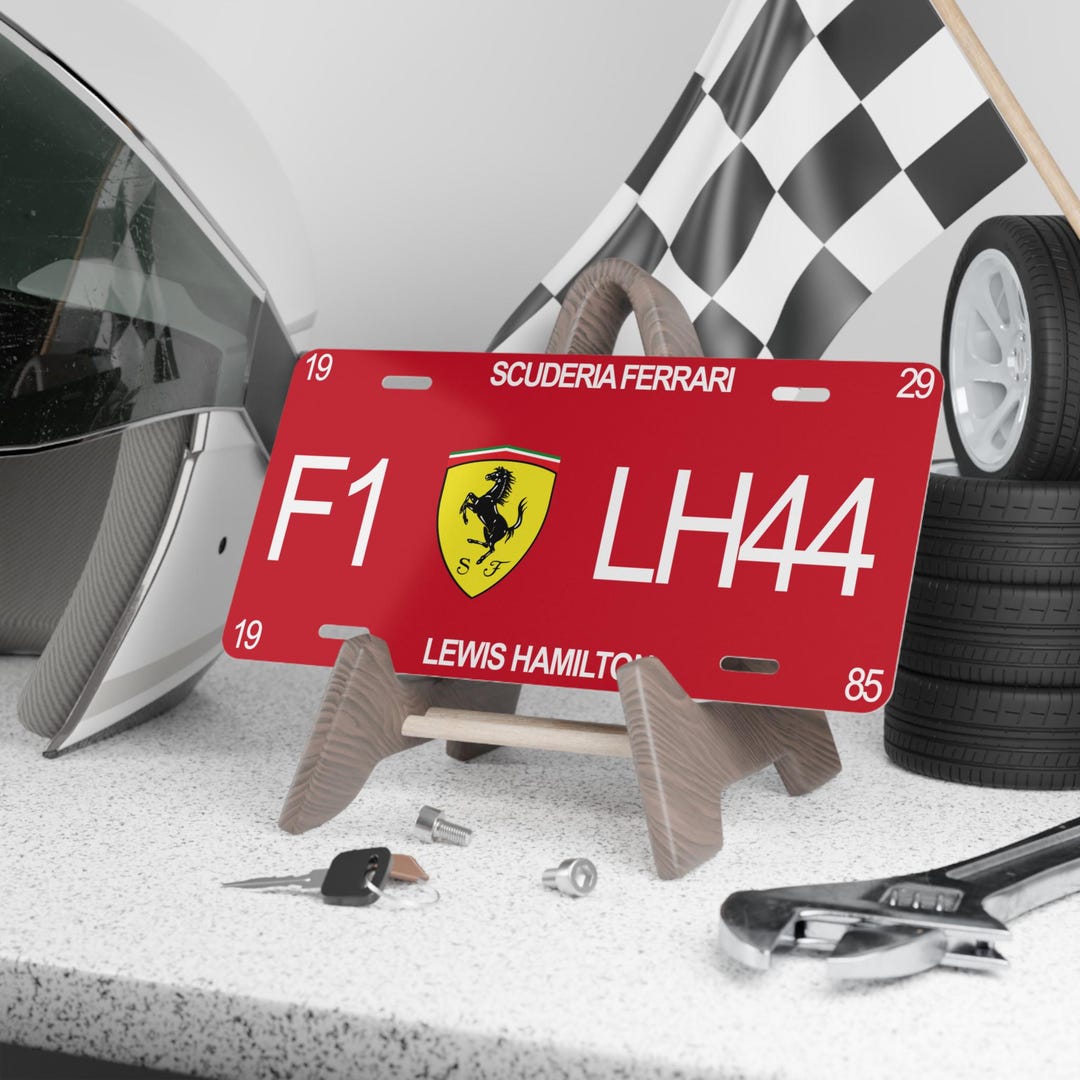 Lewis Hamilton 44 Scuderia Ferrari Custom Vanity License Plate, Unique ...