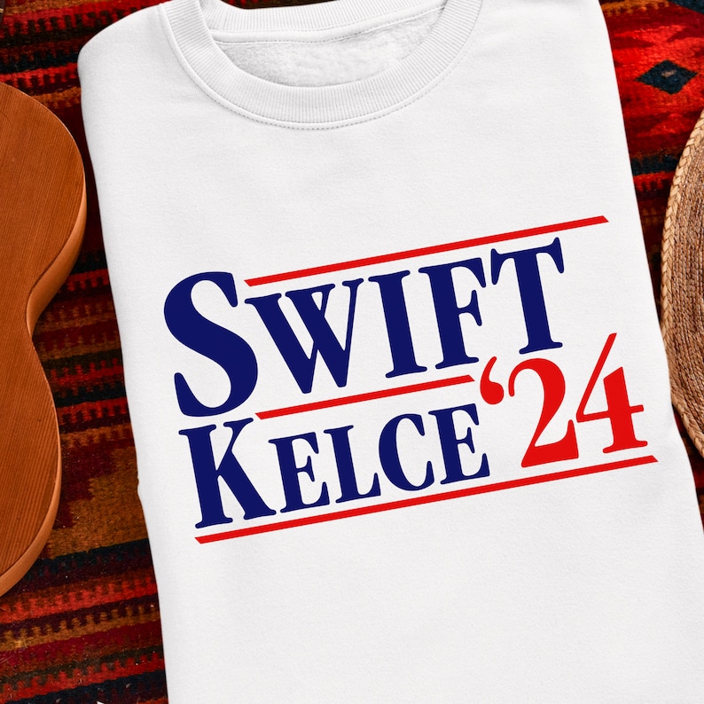 Taylor Swift Travis Kelce Football Sweatshirt, Swift Kelce Super Bowl ...