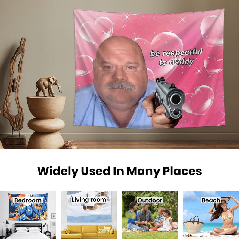 Daddy Winkle Bertram Tapestry Funny Meme Tapestry Wall Etsy
