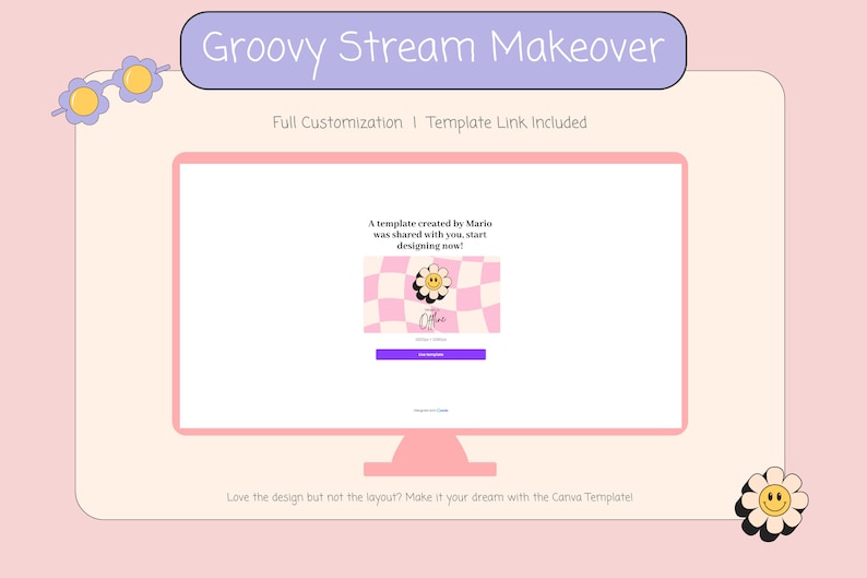 Animated 70s Groovy Sunflower Twitch Aesthetic Bundle | Overlay ...