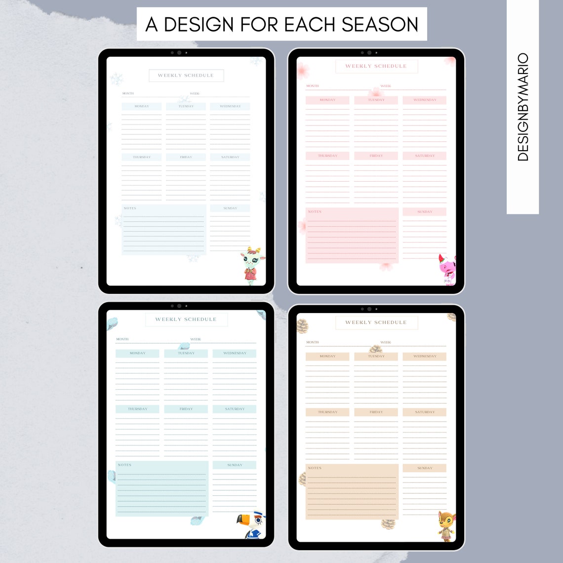 Animal Crossing Printable Digital Planner Bundle - Etsy