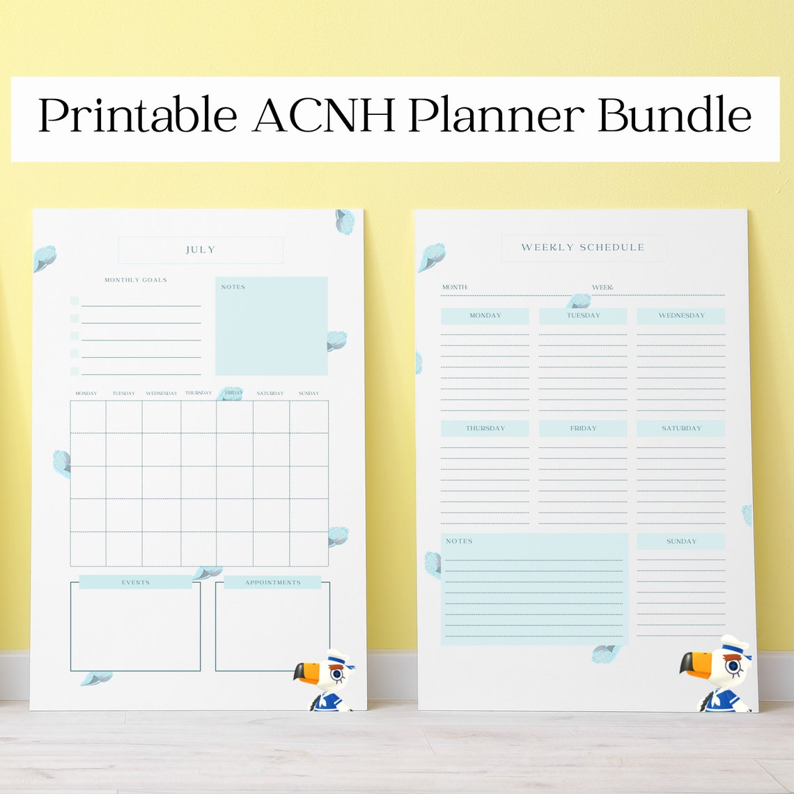 Animal Crossing Printable Digital Planner Bundle - Etsy