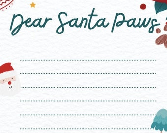 Santa Paws Letter - Etsy