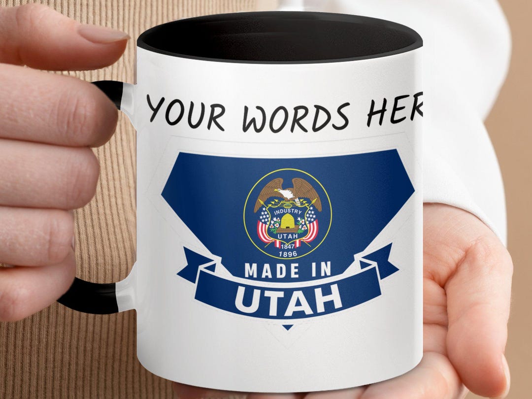 Personalized State Pride Utah Mug, Custom Made in Utah Mug, Unique Utah ...