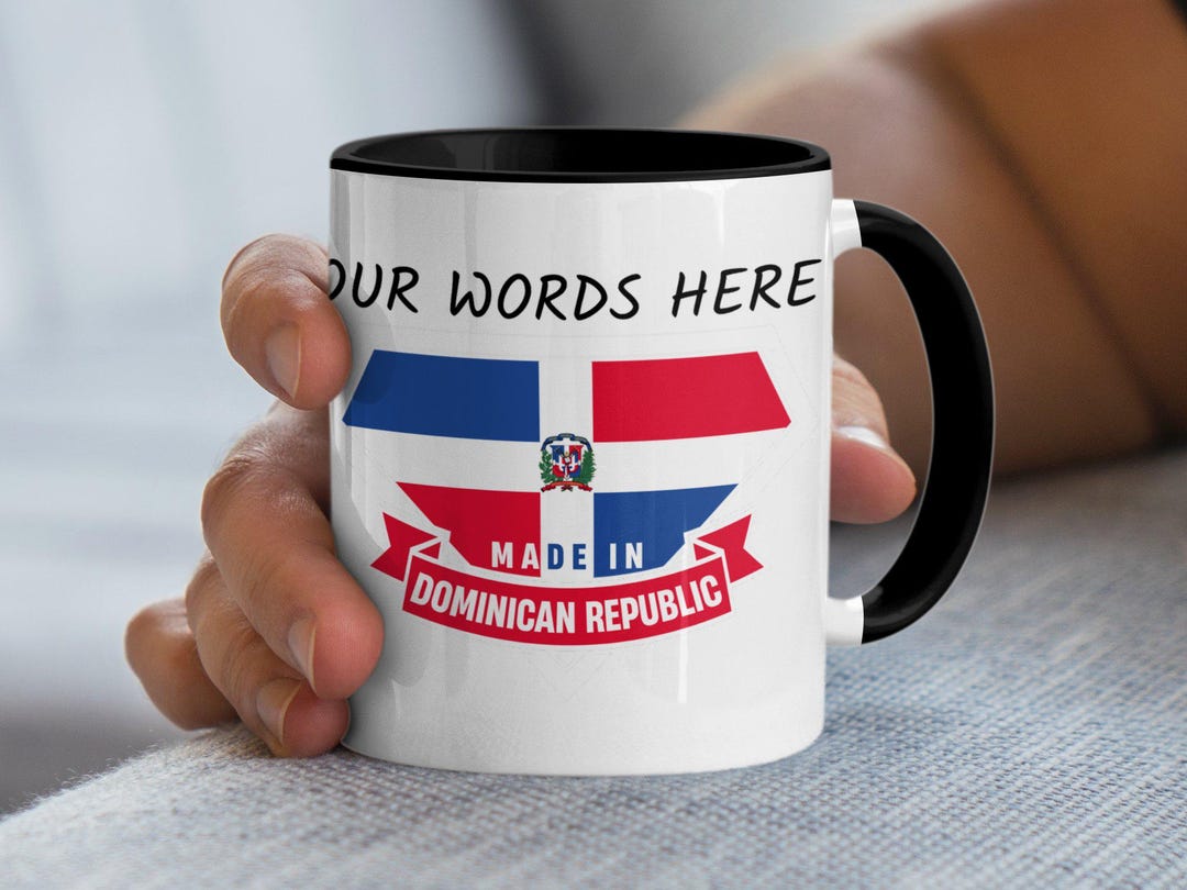 Customizable Dominican Republic Flag Mug, Personalized Coffee Mug, Made ...