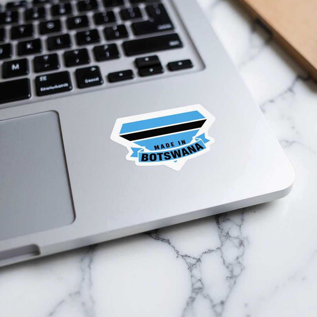 Botswana Flag Sticker, Made in Botswana Decal, Botswana Pride Gift ...