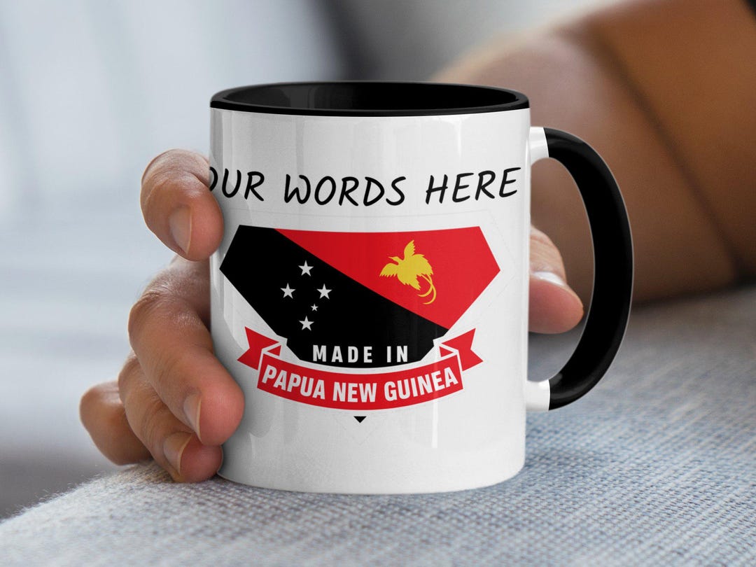 Customizable Papua New Guinea Pride Mug, Personalized PNG Flag Mug ...