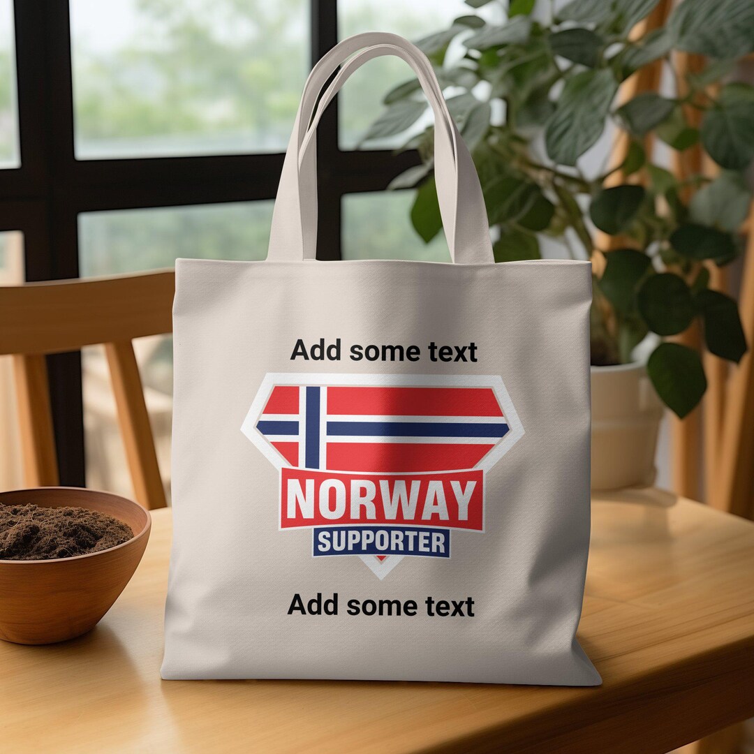 Norway Supporter Flag Tote Bag, Personalized Tote Bag, Travel Tote Bag ...