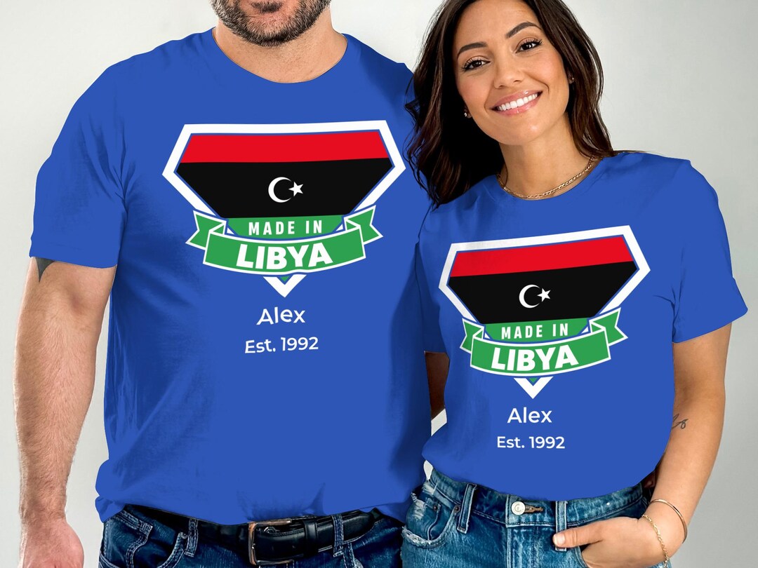 Libya Personalized Shirt - Custom Name Est Year - Libya Pride Tee ...