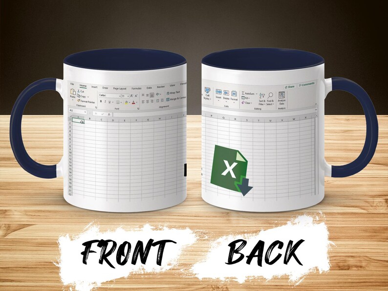 Funny Excel Mug Spreadsheet Office Humor Coffee Mug Work Desk Mug Coworker Gift Gift for Excel ...