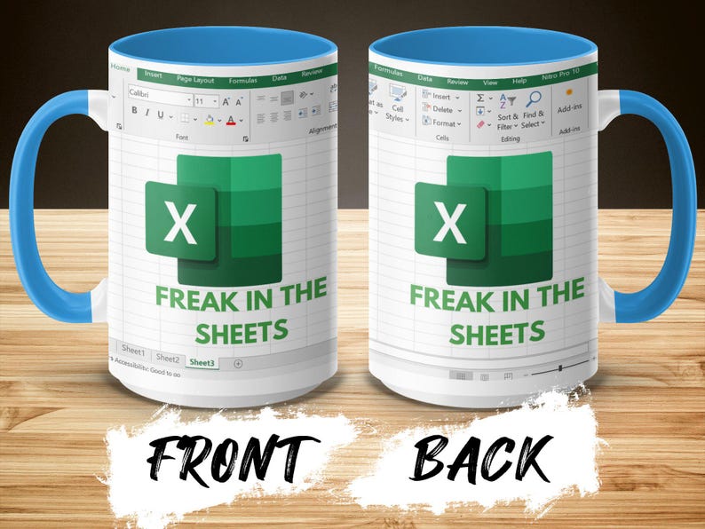 Funny Excel Mug: Freak in the Sheets, Accountant Gift - Etsy