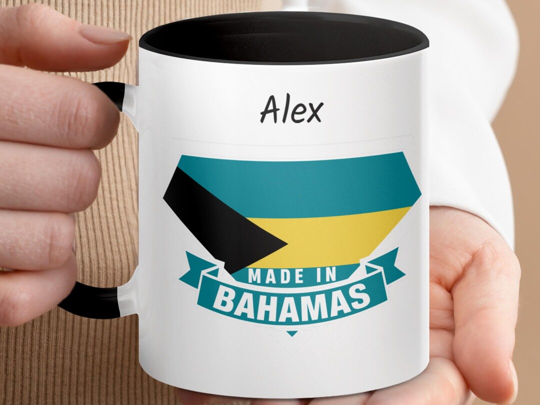 Bahamas Flag Mug, Personalized Island Souvenir - Etsy