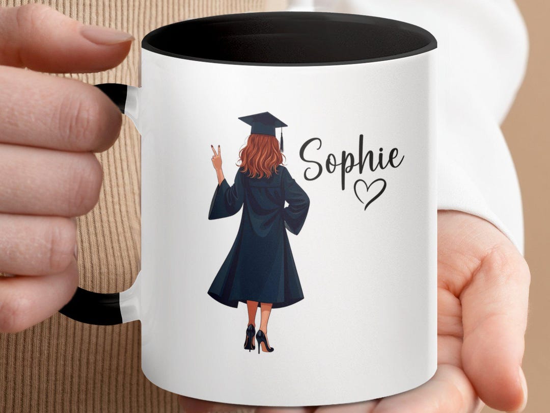 Personalized Graduation Mug, Congrats Graduate Coffee Mug, Custom Name ...