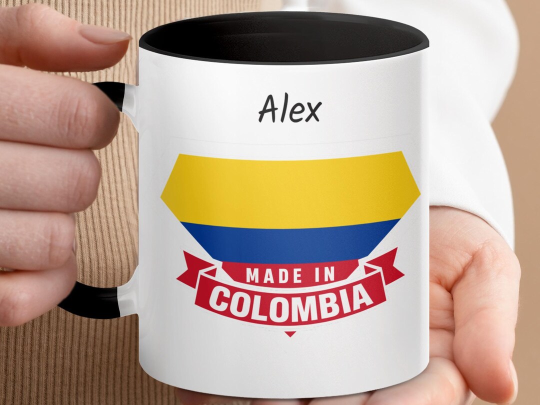 Personalized Colombia Flag Mug, Custom Text Souvenir Gift - Etsy