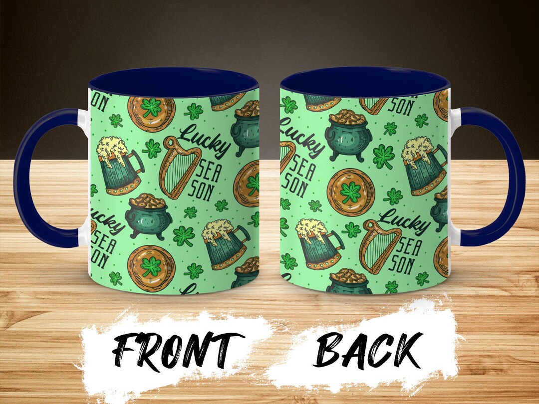 St Patricks Day Coffee Mug Lucky Season Shamrock Irish Gift Beer Mug ...