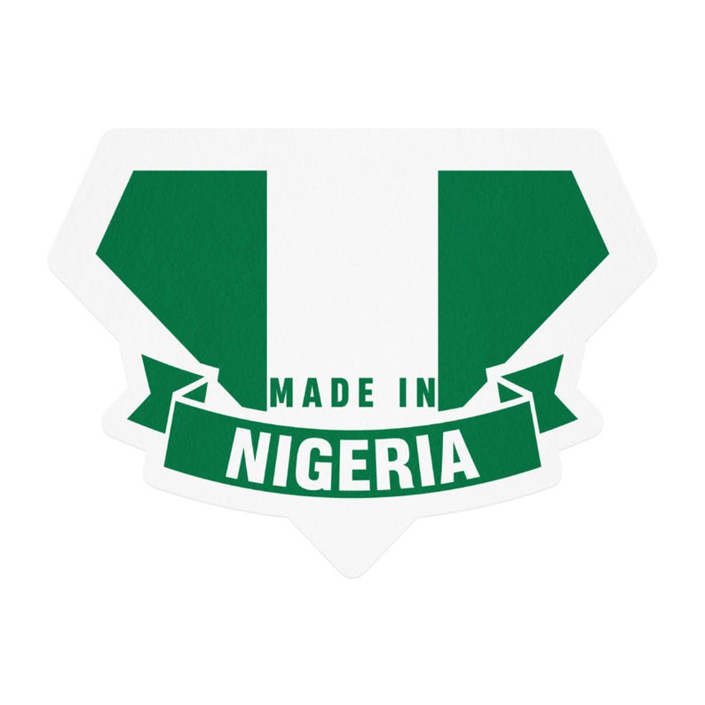 Nigeria Pride Sticker, Vinyl Kiss Cut Sticker, Country Flag Sticker ...