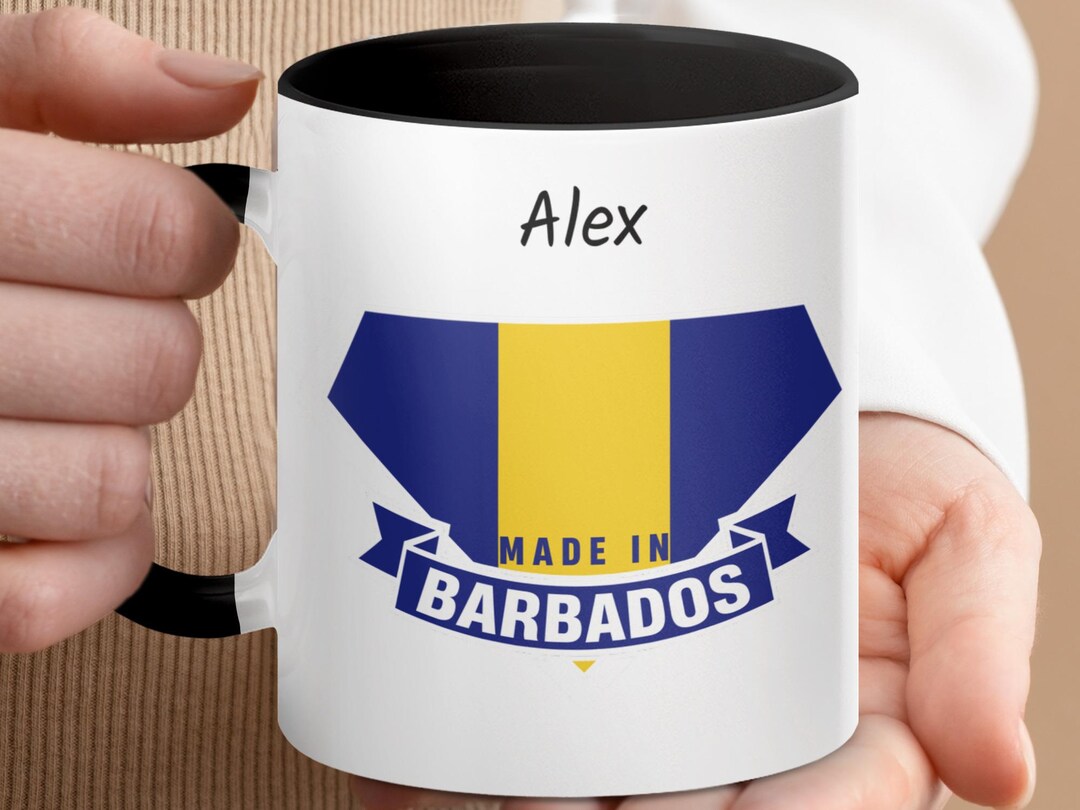 Barbados Flag Coffee Mug, Personalized Gift - Etsy