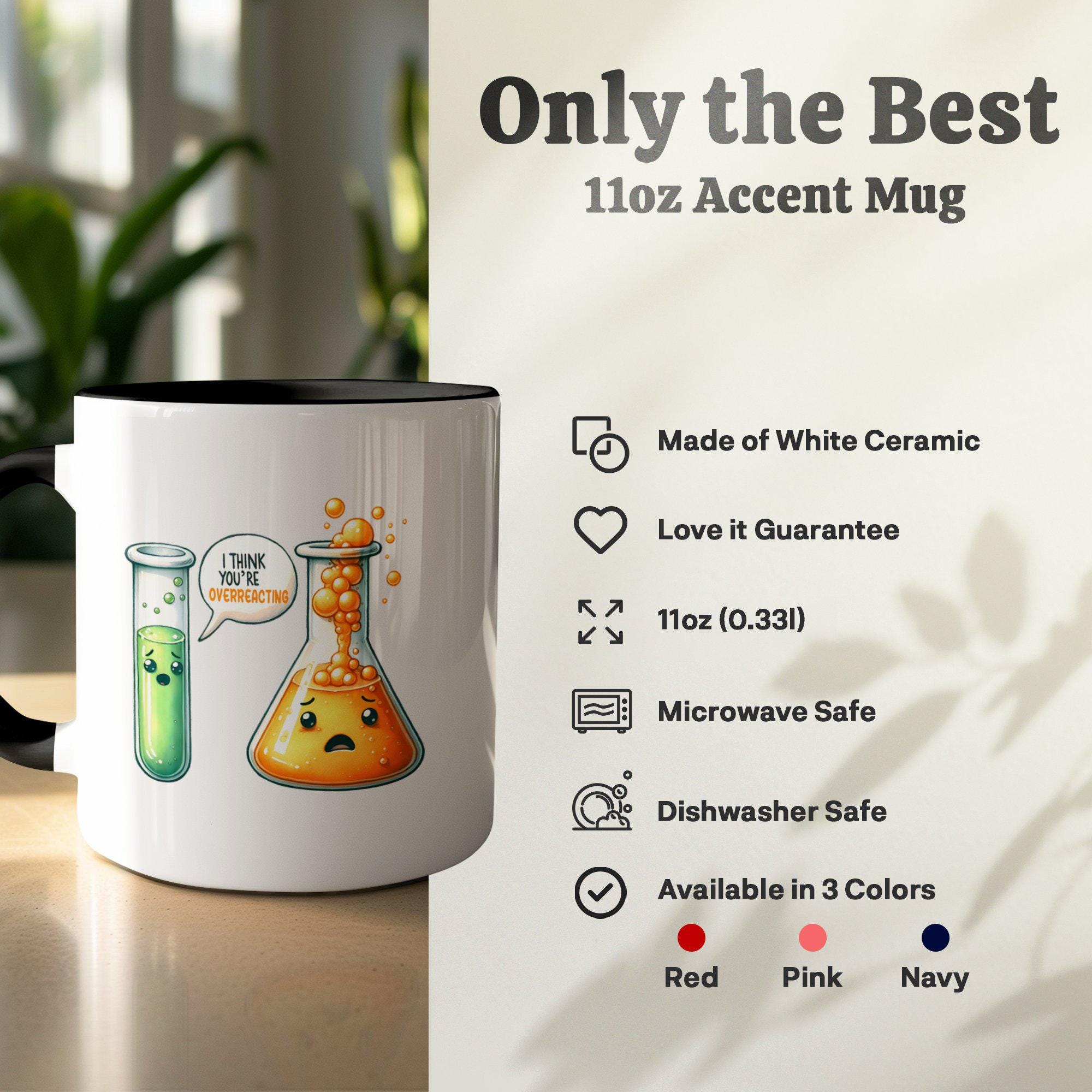 Funny Chemistry Mug: Overreacting Beaker, Science Gift - Etsy