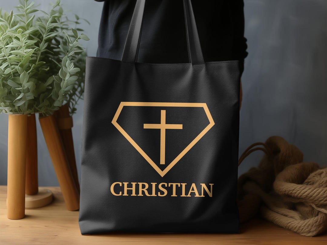 Christian Cross Tote Bag, Religious Gift, Faith Based Tote, Church Bag ...