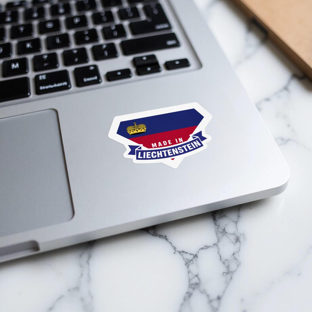 Liechtenstein Pride Sticker, Vinyl Kiss Cut Sticker, Liechtenstein Flag ...