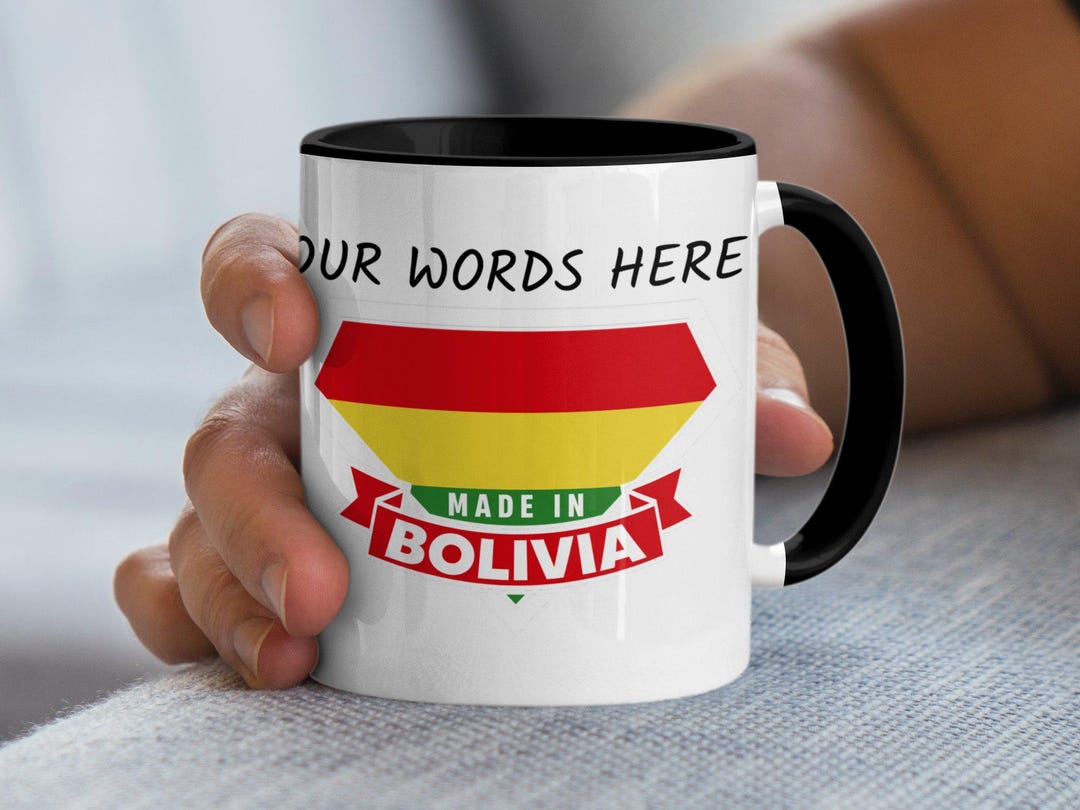 Personalized Bolivia Flag Mug Custom Made in Bolivia Coffee Cup Add ...