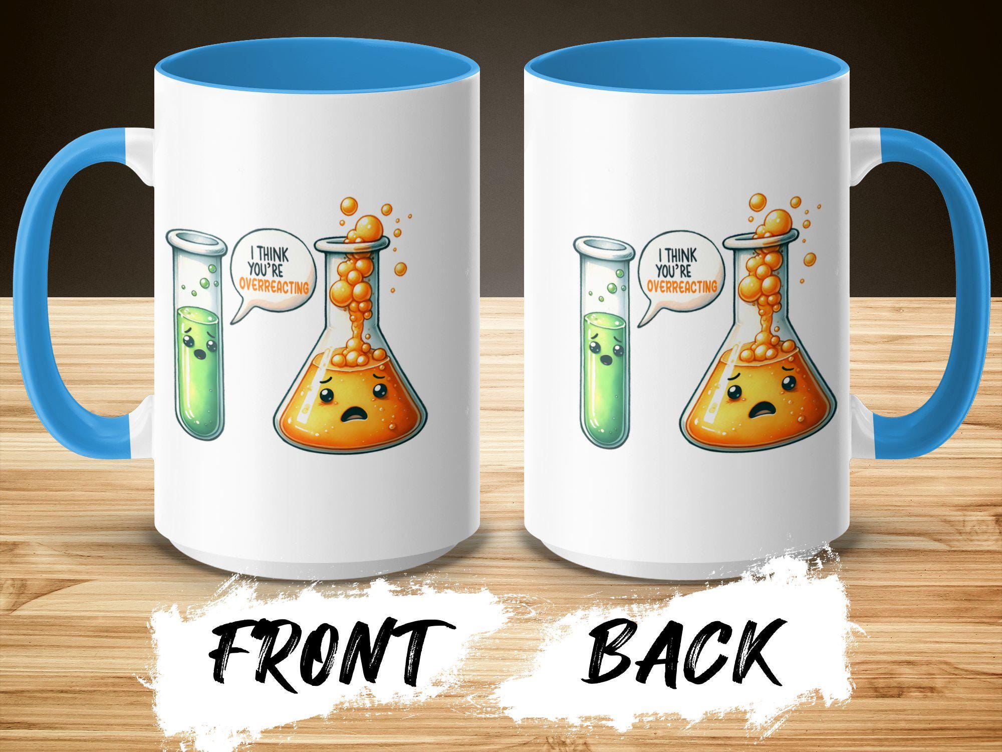 Funny Chemistry Mug: Overreacting Beaker, Science Gift - Etsy