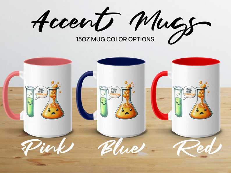Funny Chemistry Mug: Overreacting Beaker, Science Gift - Etsy