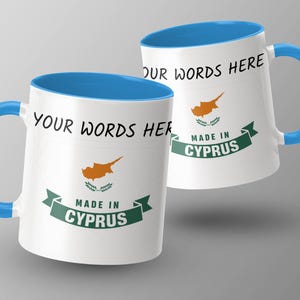 Personalized Cyprus Made Mug, Unique Gift From Cyprus, Customizable ...