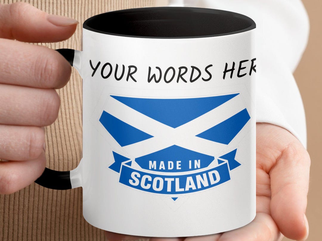 Customizable Scotland Mug, Personalized Scottish Gift, Custom Text ...
