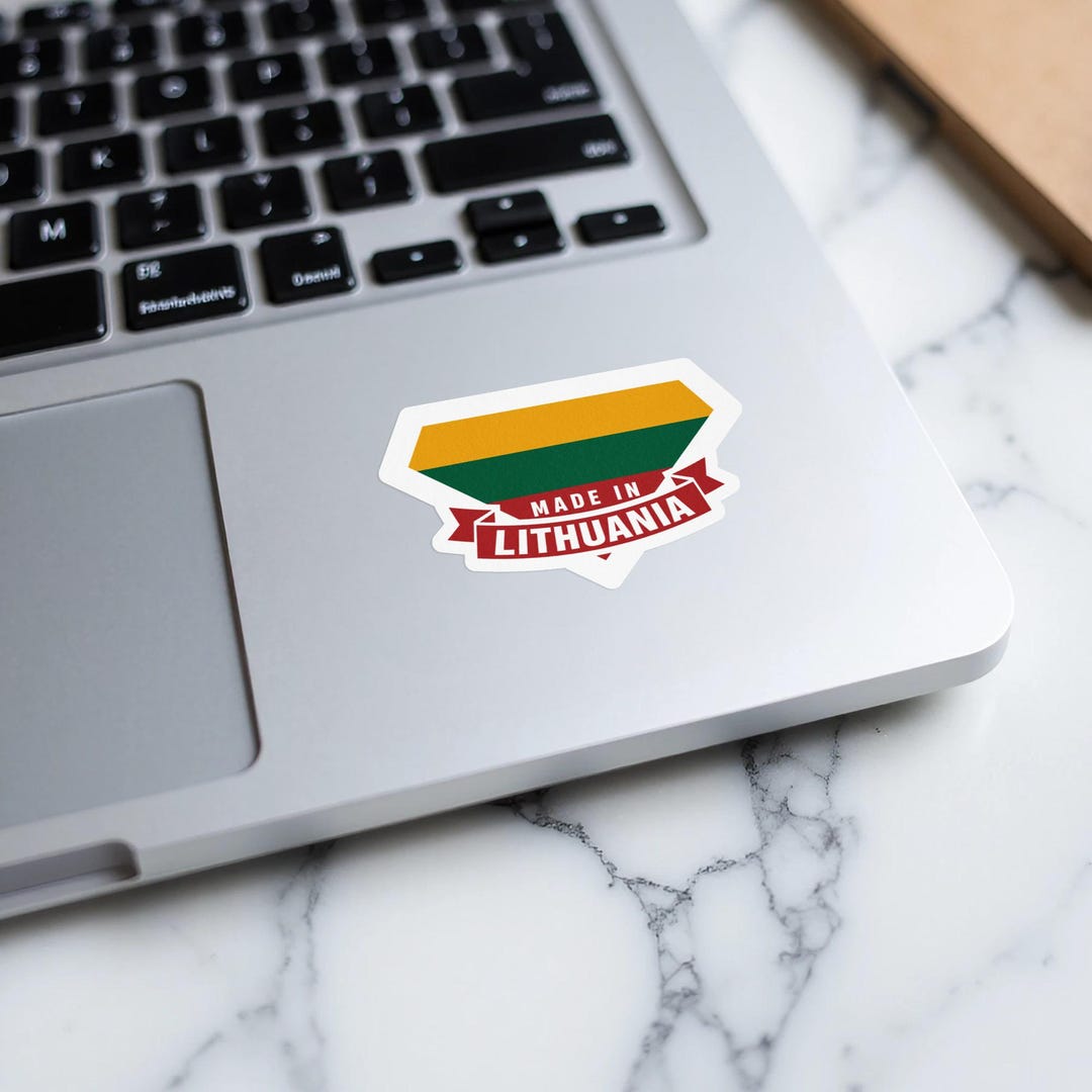 Lithuania Pride Sticker, Vinyl Kiss Cut Sticker, Lithuanian Flag ...