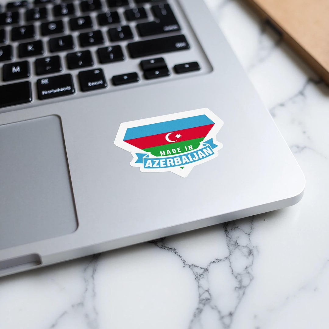 Azerbaijan Flag Sticker, Country Pride Decal, Azerbaijan Heritage, Gift ...