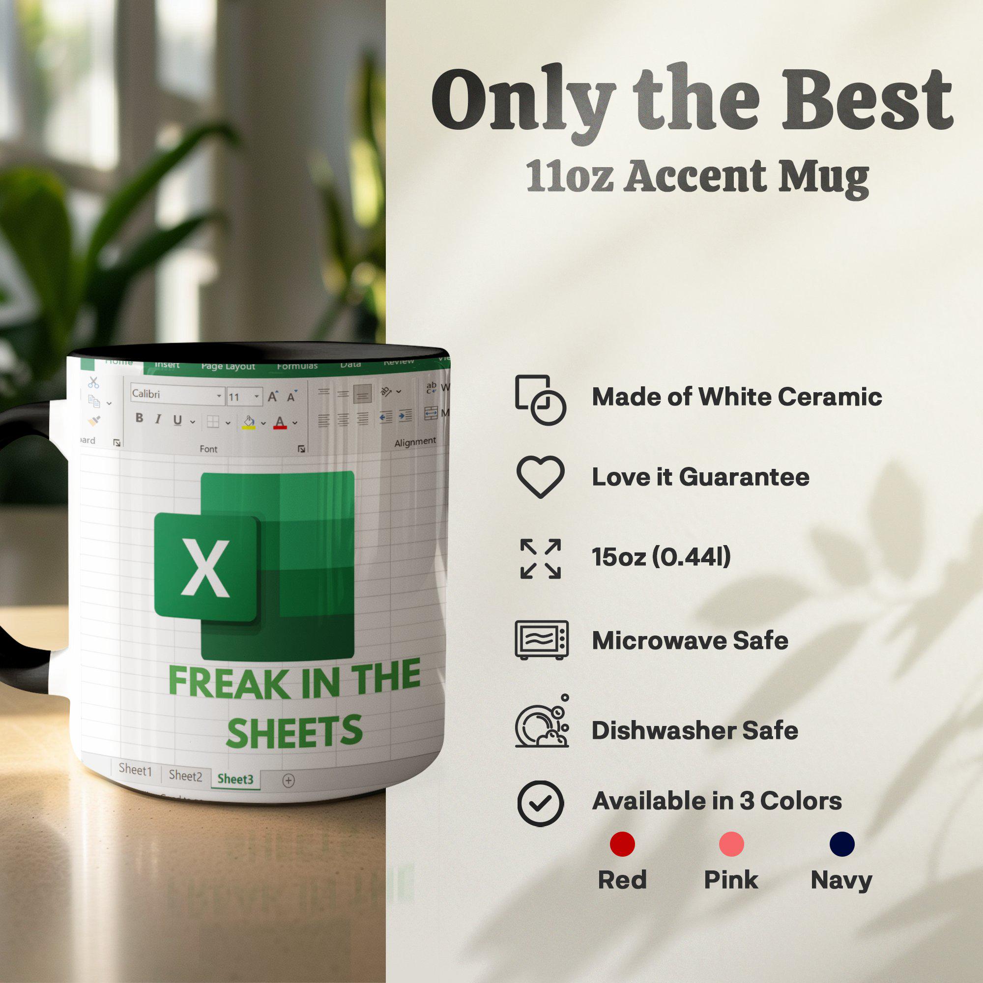 Funny Excel Mug: Freak in the Sheets, Accountant Gift - Etsy