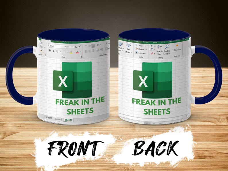Funny Excel Mug: Freak in the Sheets, Accountant Gift - Etsy