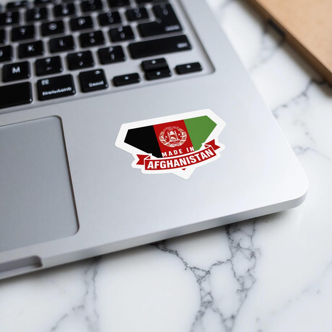 Made in Afghanistan Sticker, Afghan Flag Decal, Afghanistan Pride Gift ...
