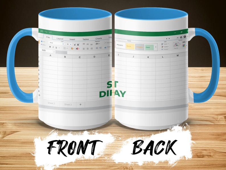 Funny Excel Spreadsheet Mug, Accountant Office Gift - Etsy