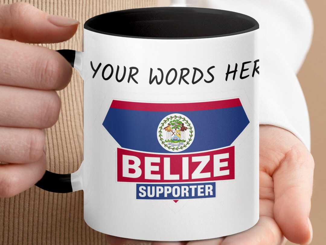 Personalized Belize Supporter Mug, Custom Belize Mug, Belize Pride Cup, Belize Coffee Mug, Gift ...