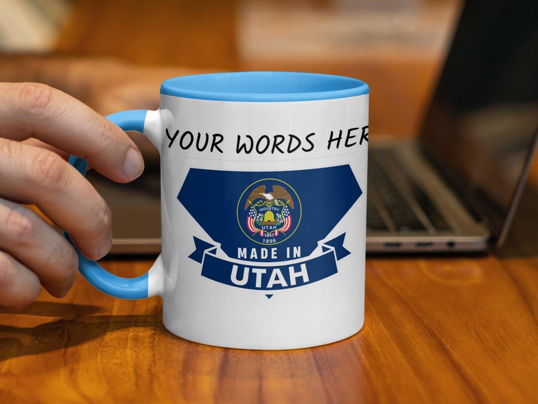 Personalized State Pride Utah Mug, Custom Made in Utah Mug, Unique Utah ...